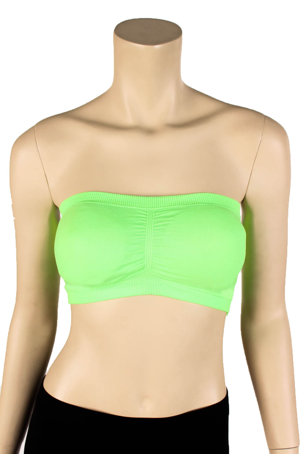 Womens Strapless Padded Bra Bandeau Tube Top Removable Pads Seamless